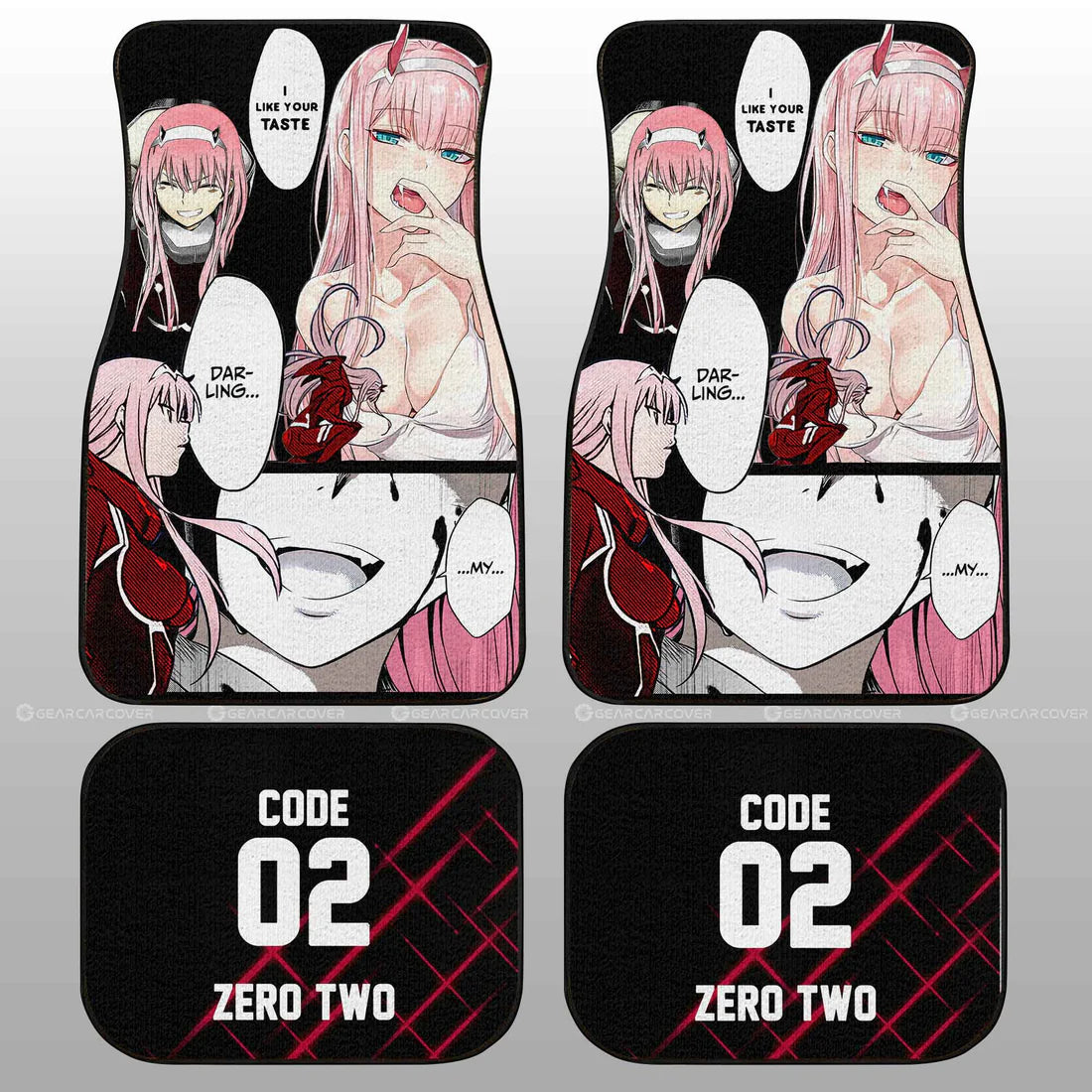 Darling In The Franxx Car Mats Zero Two I Like Your Taste Darling Car – Unifinz