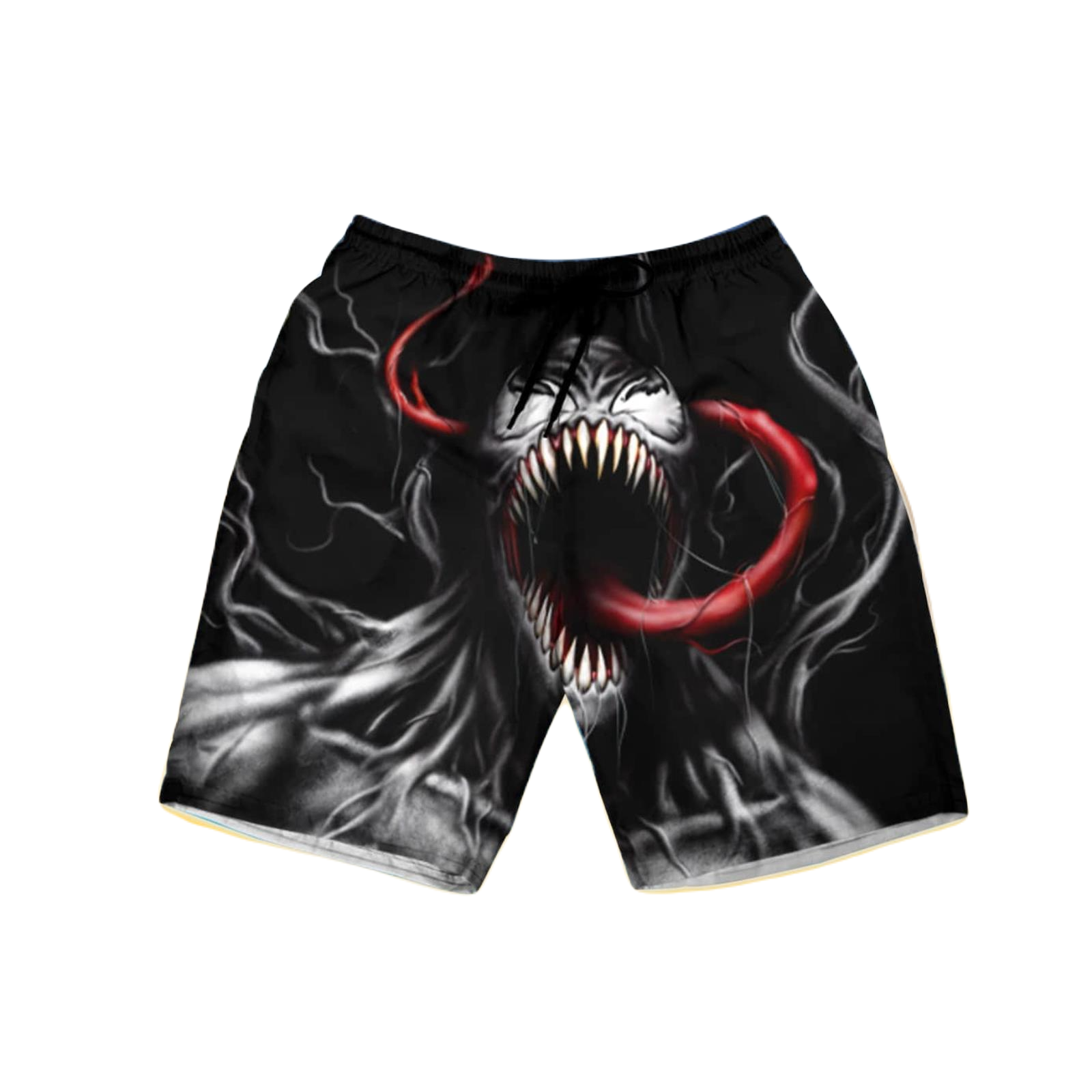 Venom Shorts Anti-Hero Scary Venom Graphic Beach Shorts Black – Unifinz