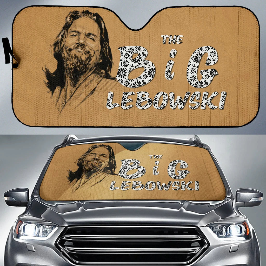 The Big Lebowski Car Sun Shade The Big Lebowski Character And Flower W ...