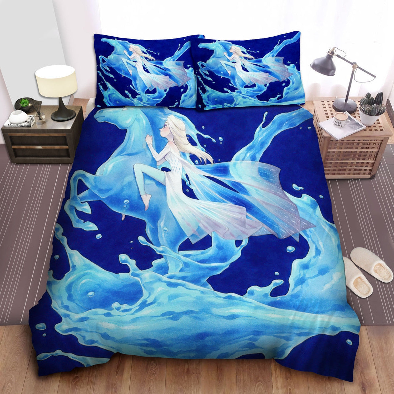 Frozen Bedding Set Frozen Elsa And The Water Element Duvet Covers Blue ...