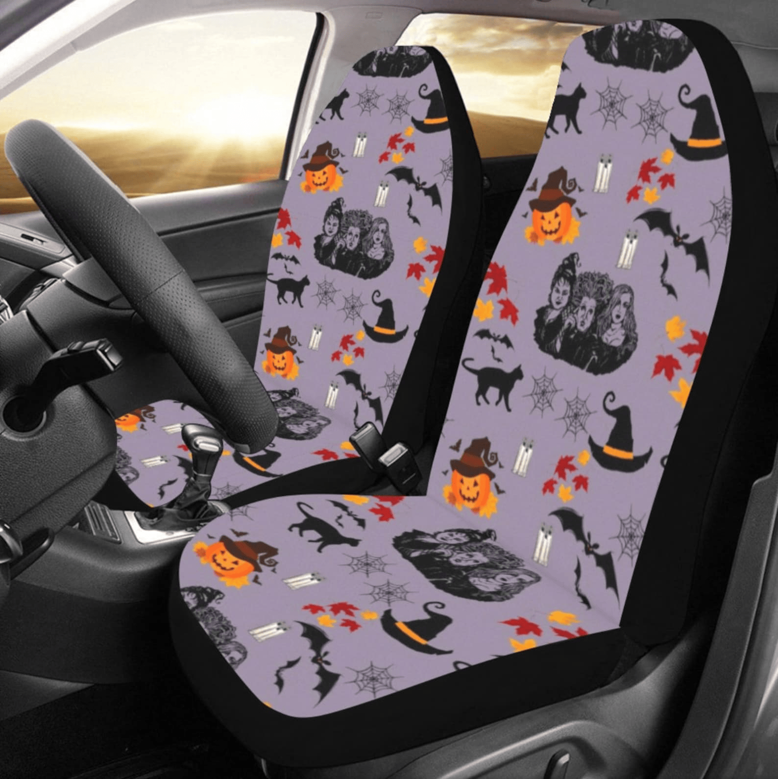 Hocus Pocus Car Seat Covers Hocus Pocus Characters Witch Pattern Seat ...