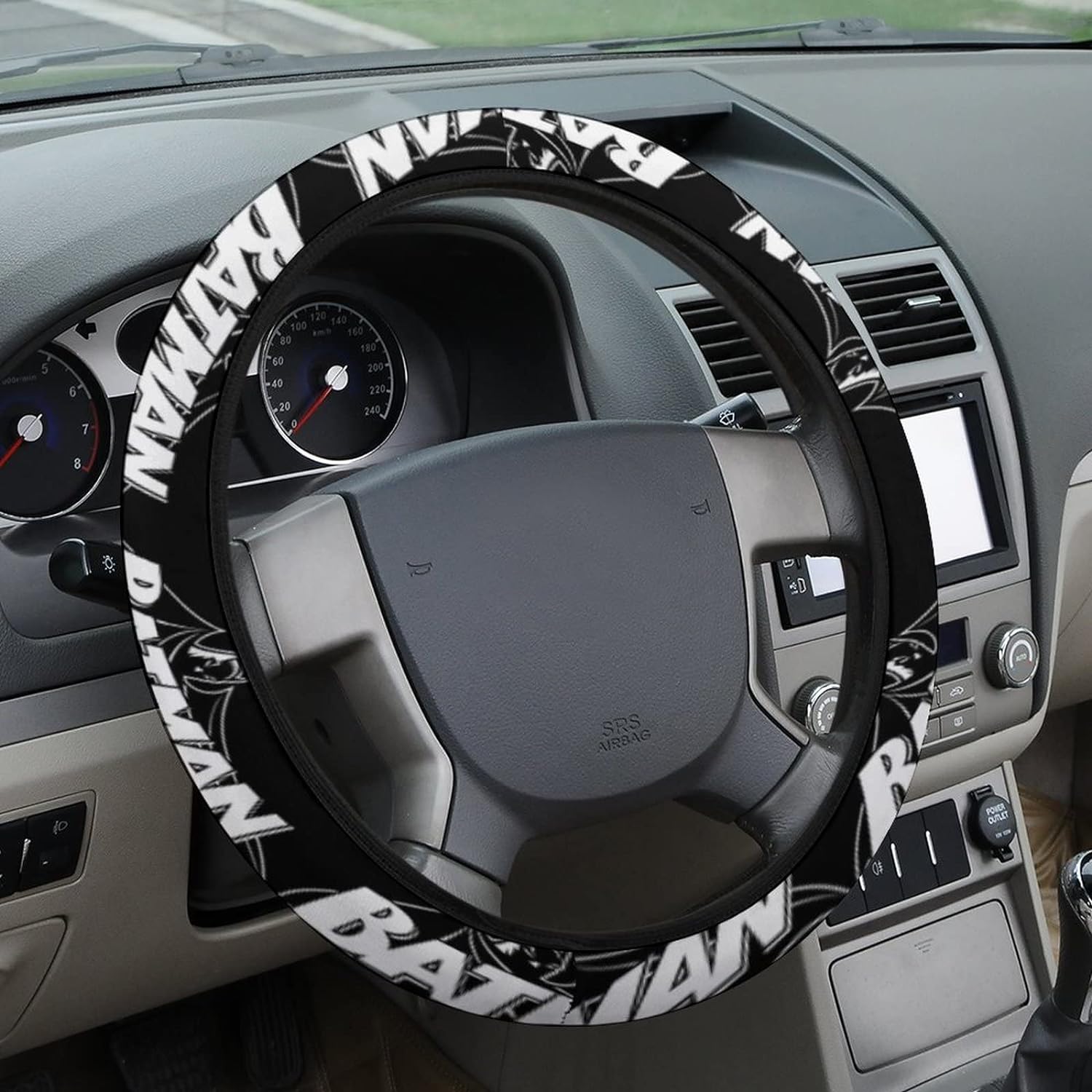 Batman Steering Wheel Cover The Batman Name And Wing Pattern Driving W ...