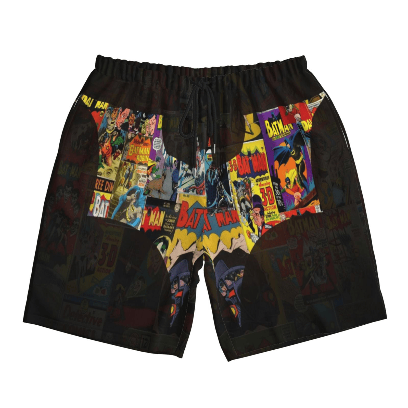 Batman Shorts Vintage Comic Batman Pattern Beach Shorts Colorful – Unifinz