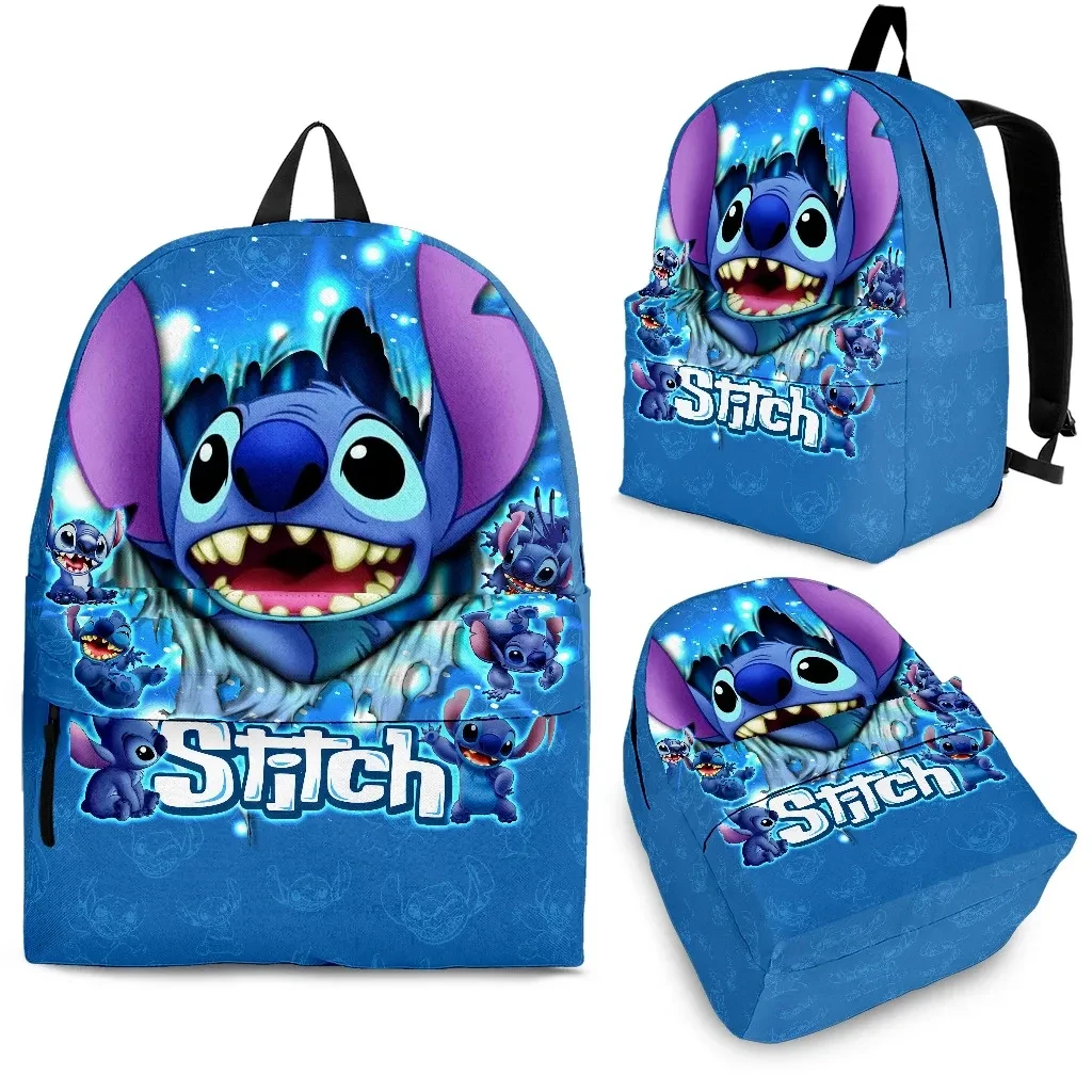 Stitch Backpack DN Stitch Tearing The Sheet Pattern Backpacks Blue ...