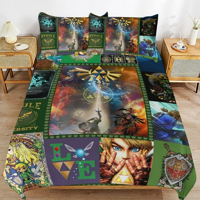The Legend Of Zelda Bedding Set Legend Of Zelda All Versions Graphic D ...