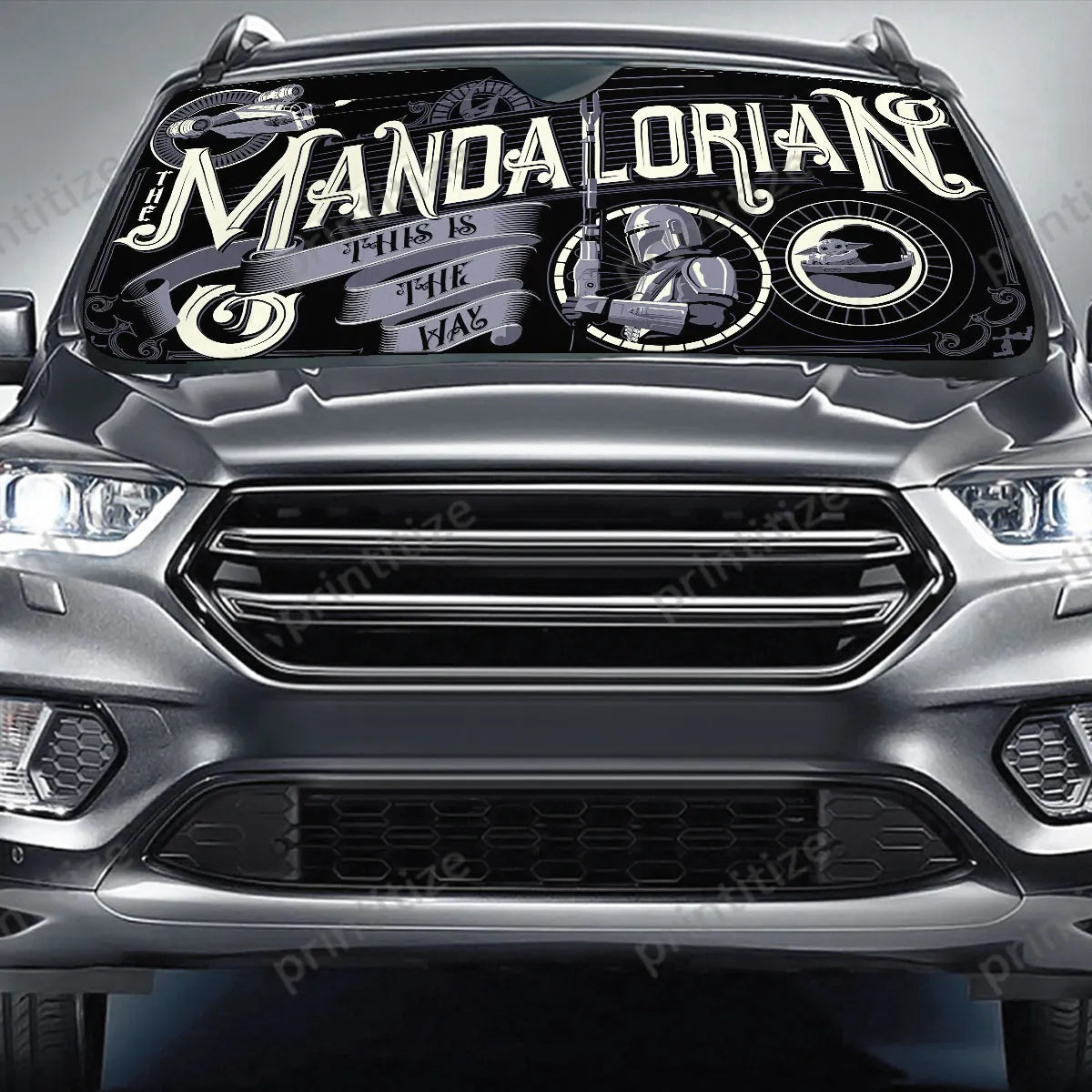 SW Car Sun Shade The Mandalorian This Is The Way Winshield Sun Shade B ...