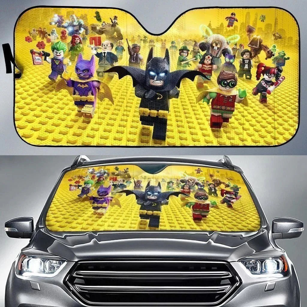 Batman Car Sun Shade Batmana Lego Version Graphic Winshield Sun Shade ...