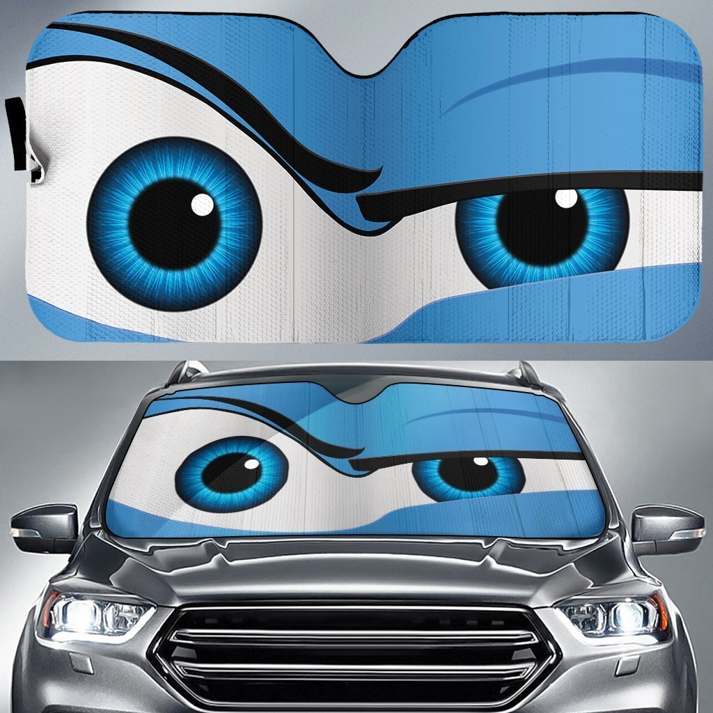Blue Car Eyes Sun Shade Custom Car Accessories – Unifinz