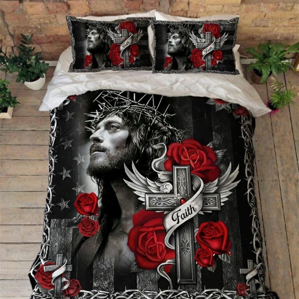 Jesus Bedding Set Christian Cross Jesus Faith Duvet Covers Black Uniqu ...