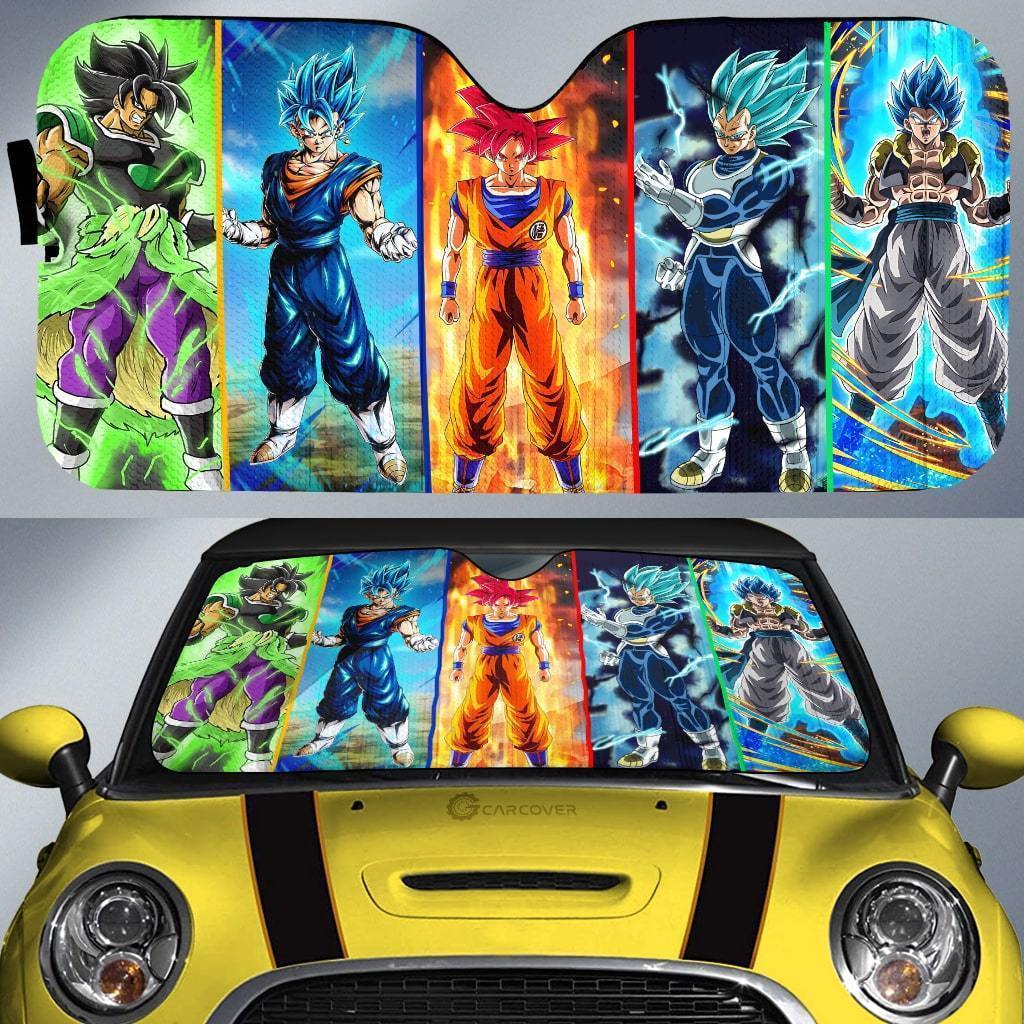 Dragon Ball Car Sun Shade Dragon Ball Powerful Characters Winshield Su ...