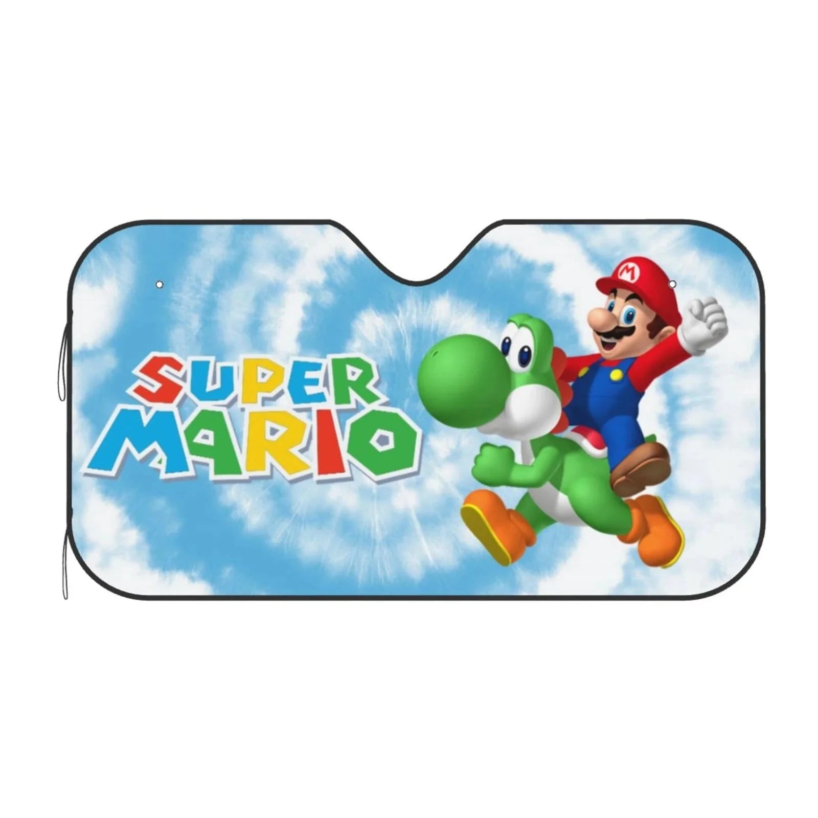 Mario Car Sun Shade Super Mario Riding Yoshi Winshield Sun Shade Color ...