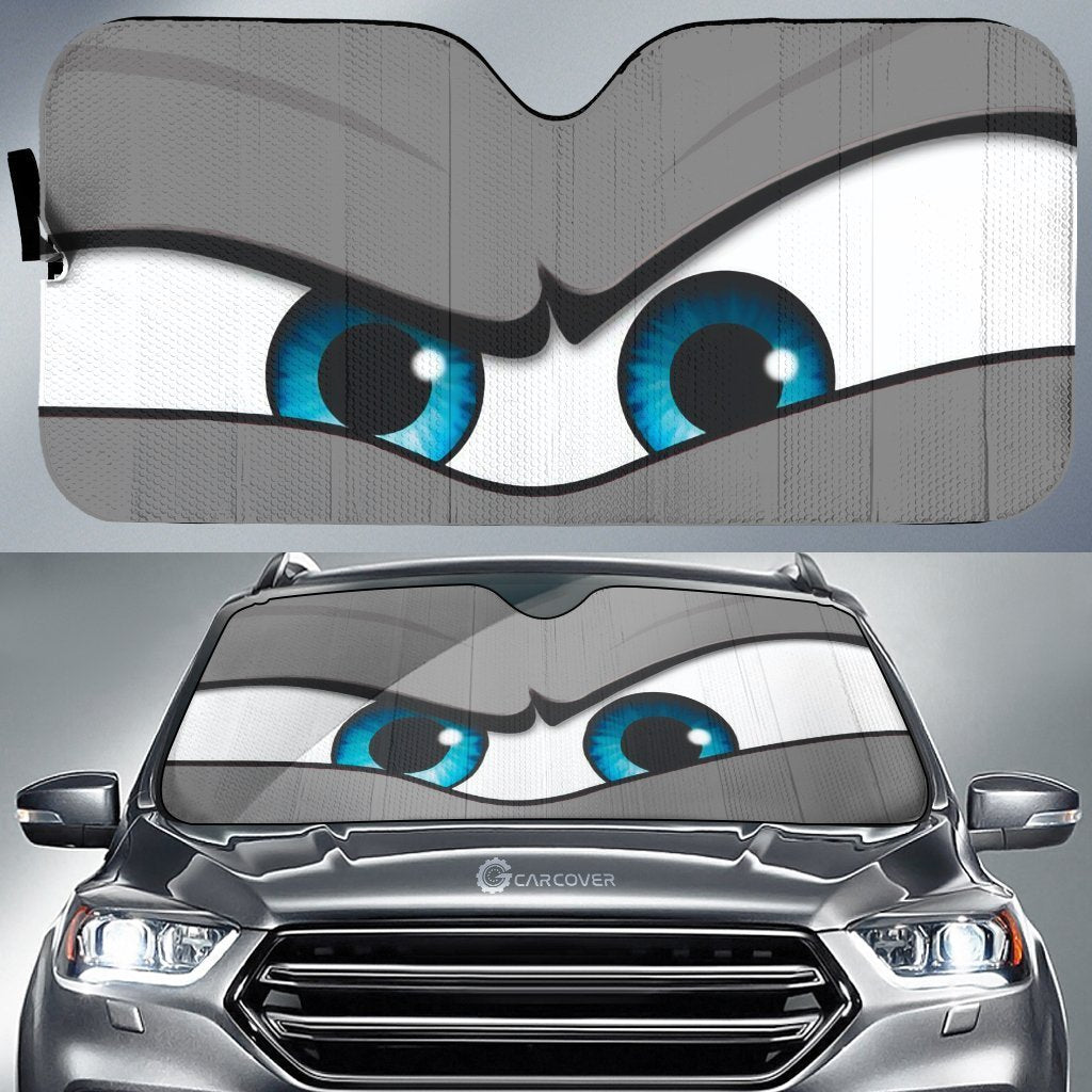 Gray Angry Car Eyes Sun Shade Custom Funny Car Accessories – Unifinz