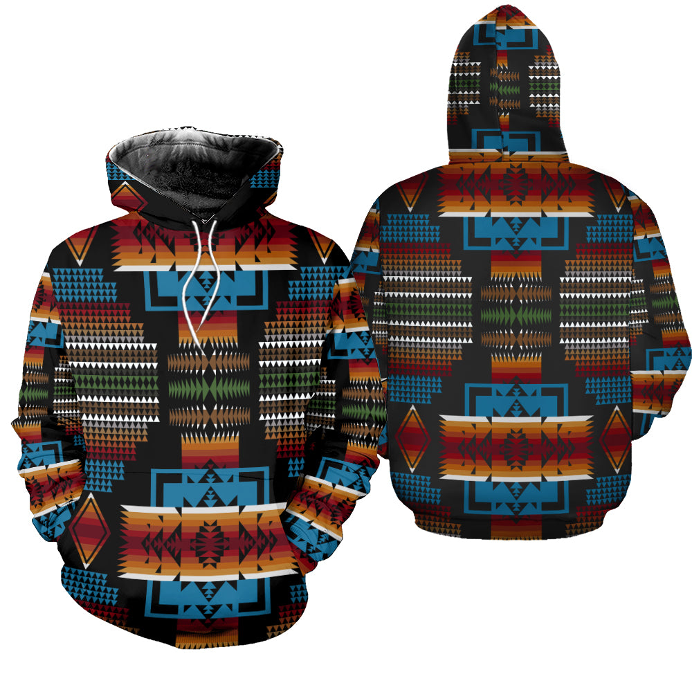 Native American Hoodie Culture Native American Pattern Hoodie Black Br ...