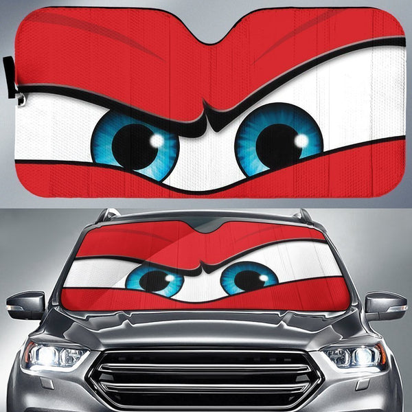 Red Angry Car Eyes Sun Shade Custom Car Accessories – Unifinz