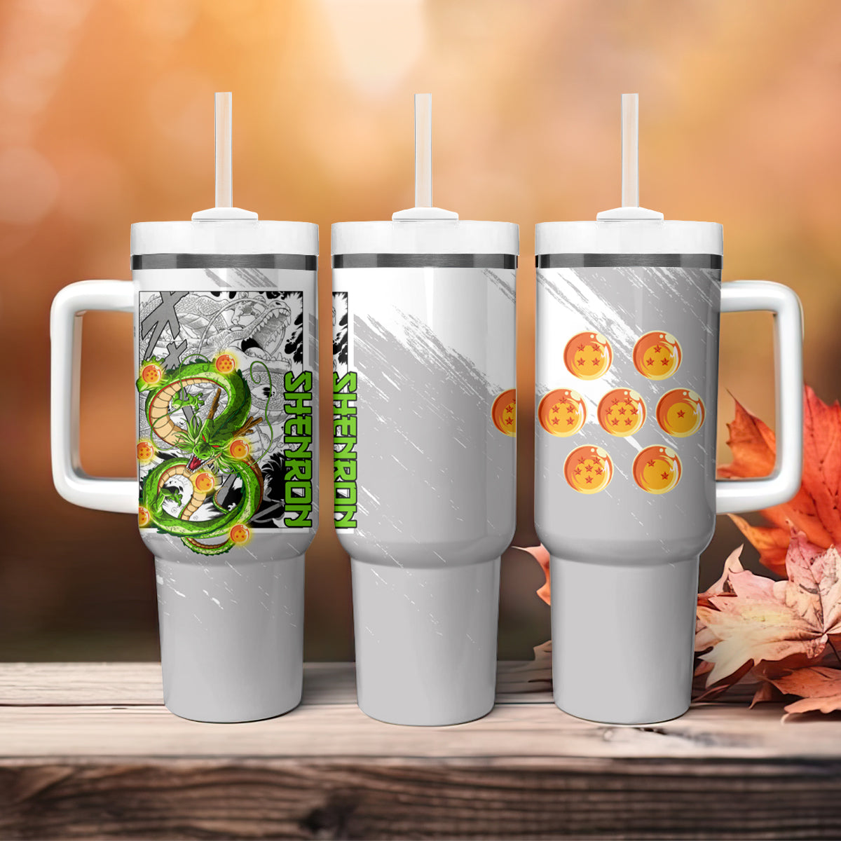 Dragon Ball 40 Oz Tumbler Dragon Ball Shenron Manga Pattern Tumbler 40 ...