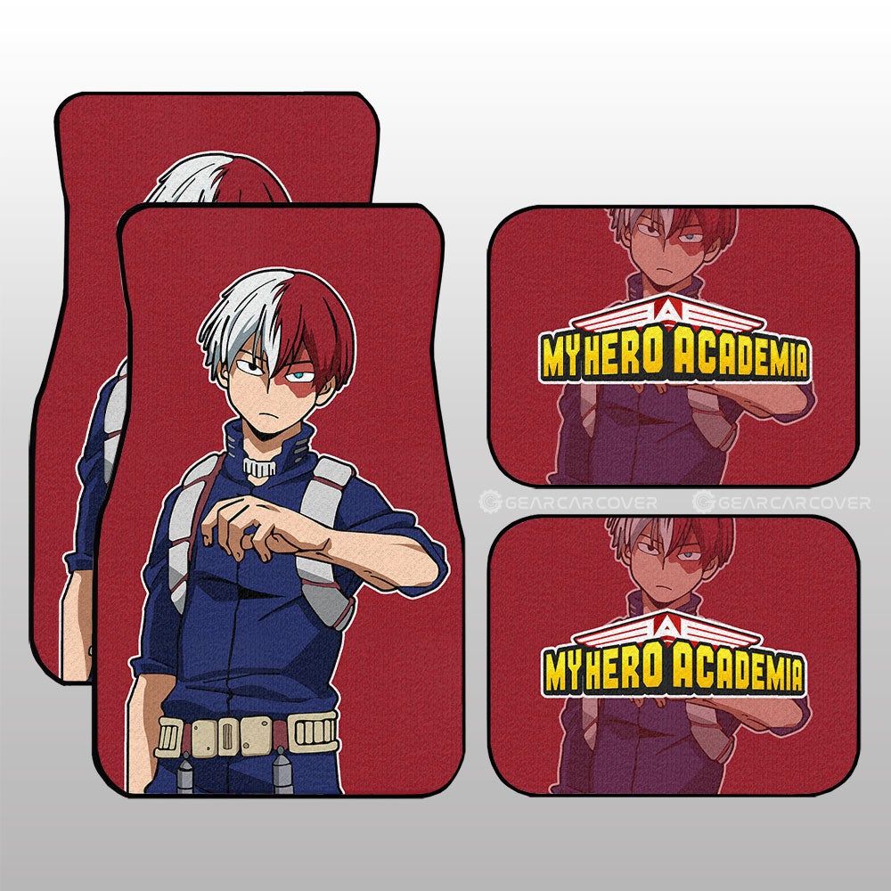 My Hero Academia Car Mats Shoto Todoroki Car Floor Mats My Hero Academ ...