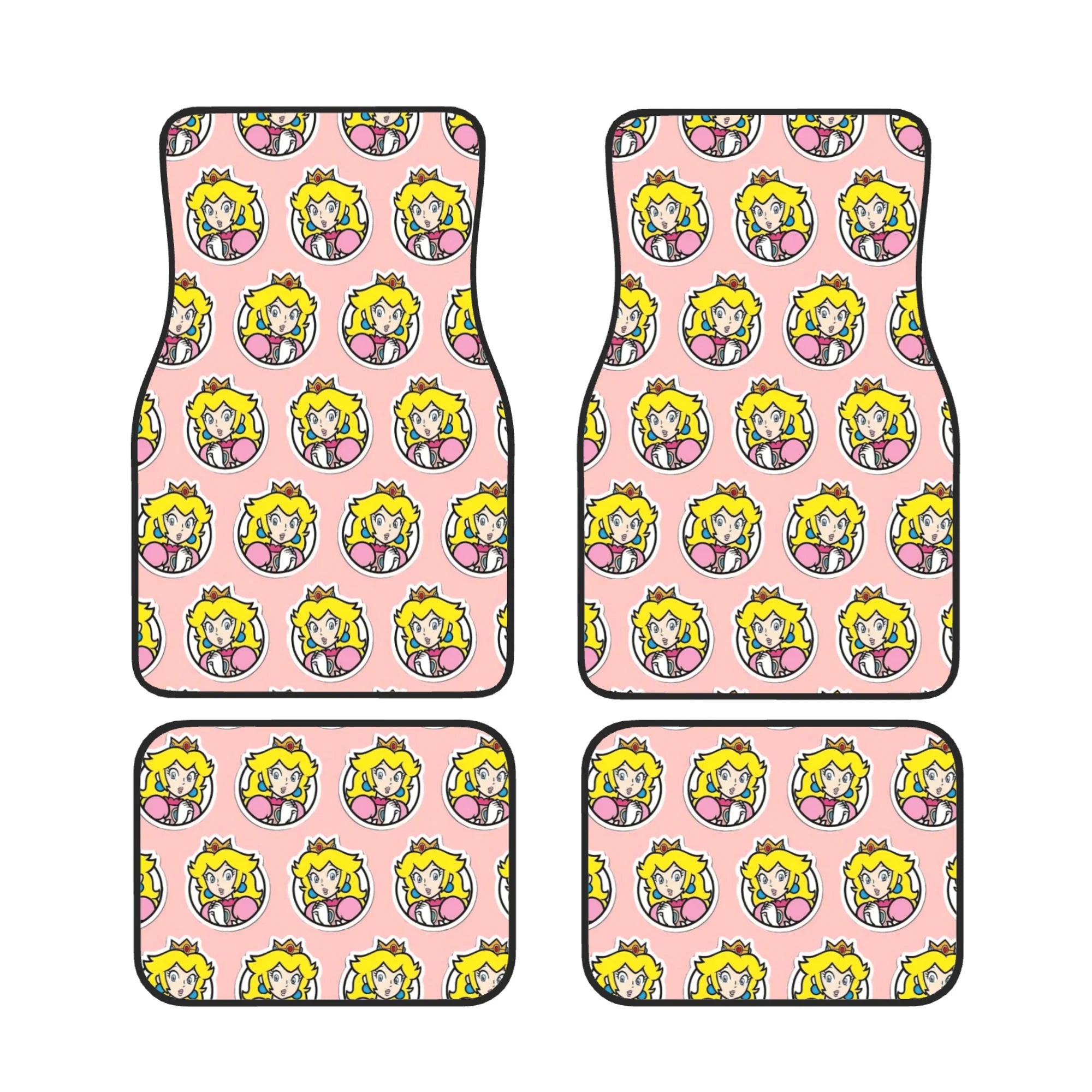 Mario Car Mats Super Mario Bros Character Princess Peach Pattern Car F ...