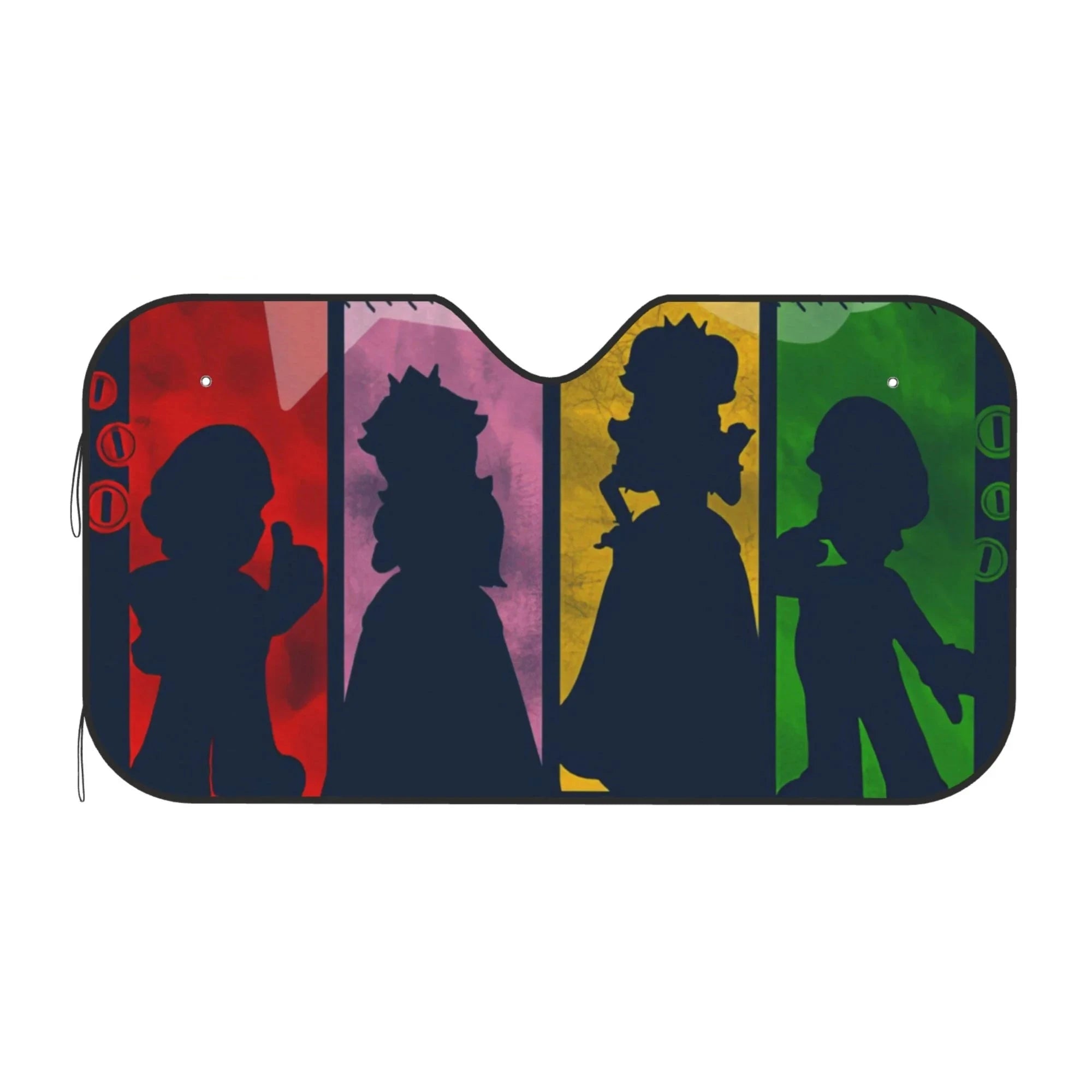 Mario Car Sun Shade Super Mario Characters Silhouette Winshield Sun Sh ...
