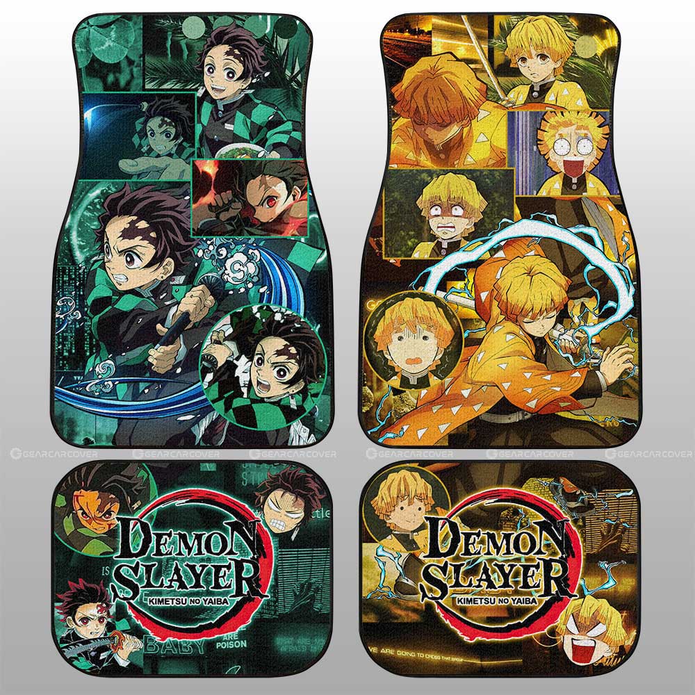 Demon Slayer Car Mats Tanjiro And Zenitsu Car Floor Mats Demon Slayer ...