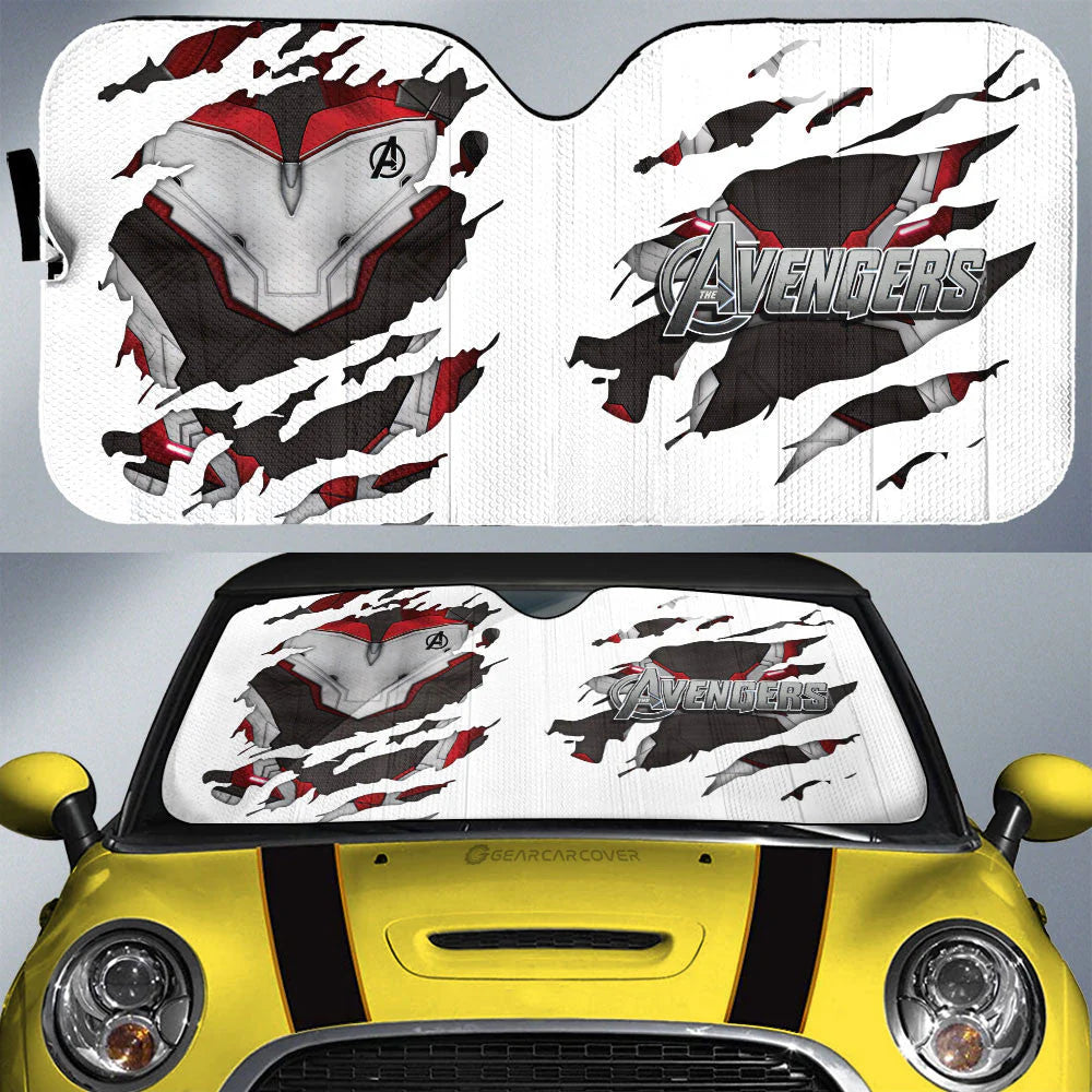 MV Car Sun Shade The Avengers Uniform Suit Winshield Sun Shade Black W ...