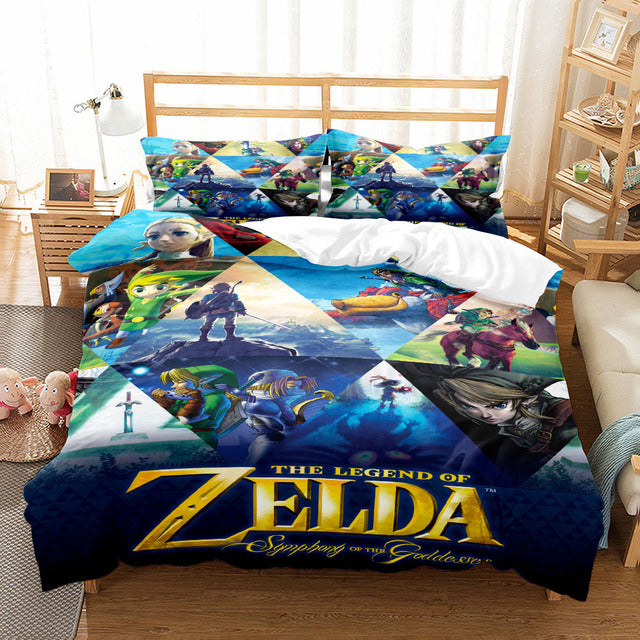 The Legend Of Zelda Bedding Set Symphony Of The Goddesses Duvet Covers ...