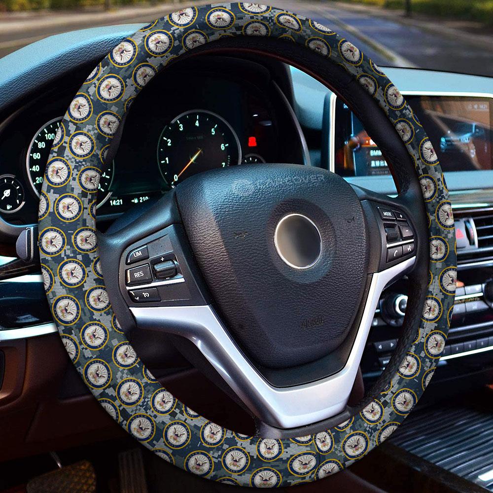 Veteran Steering Wheel Cover US Military Navy Symbol Pattern Driving W ...