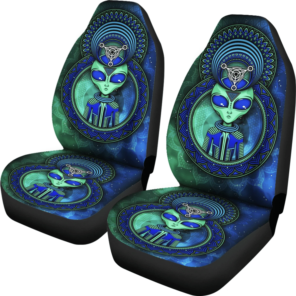 Alien Car Seat Covers Alien Art Fantasy Creatures Seat Covers Blue ...