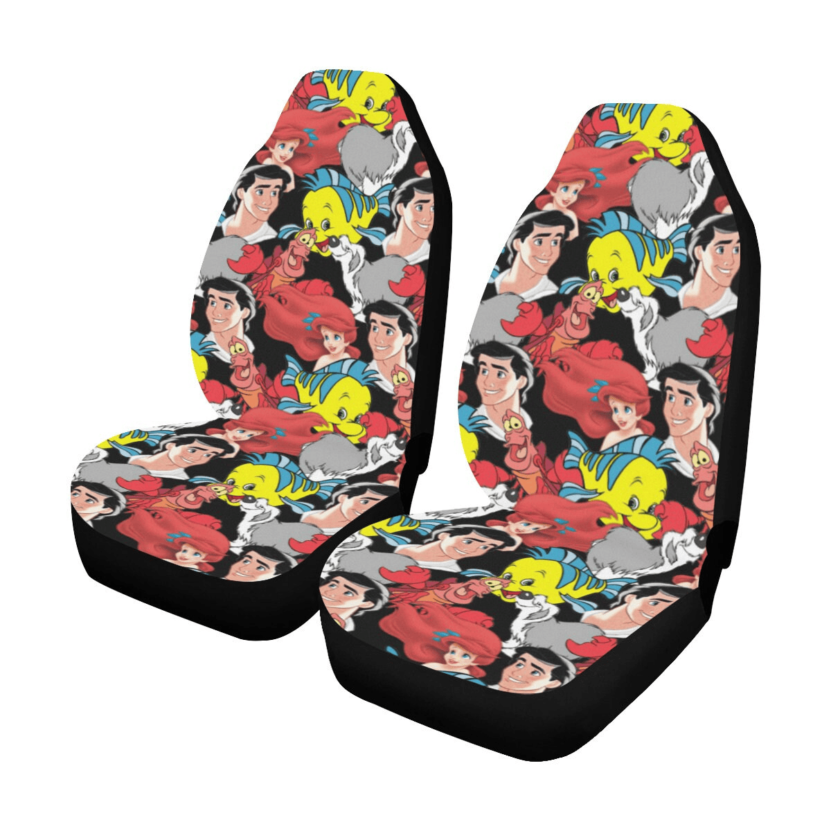 Little Mermaid Car Seat Covers DN The Little Mermaid Characters Patter ...