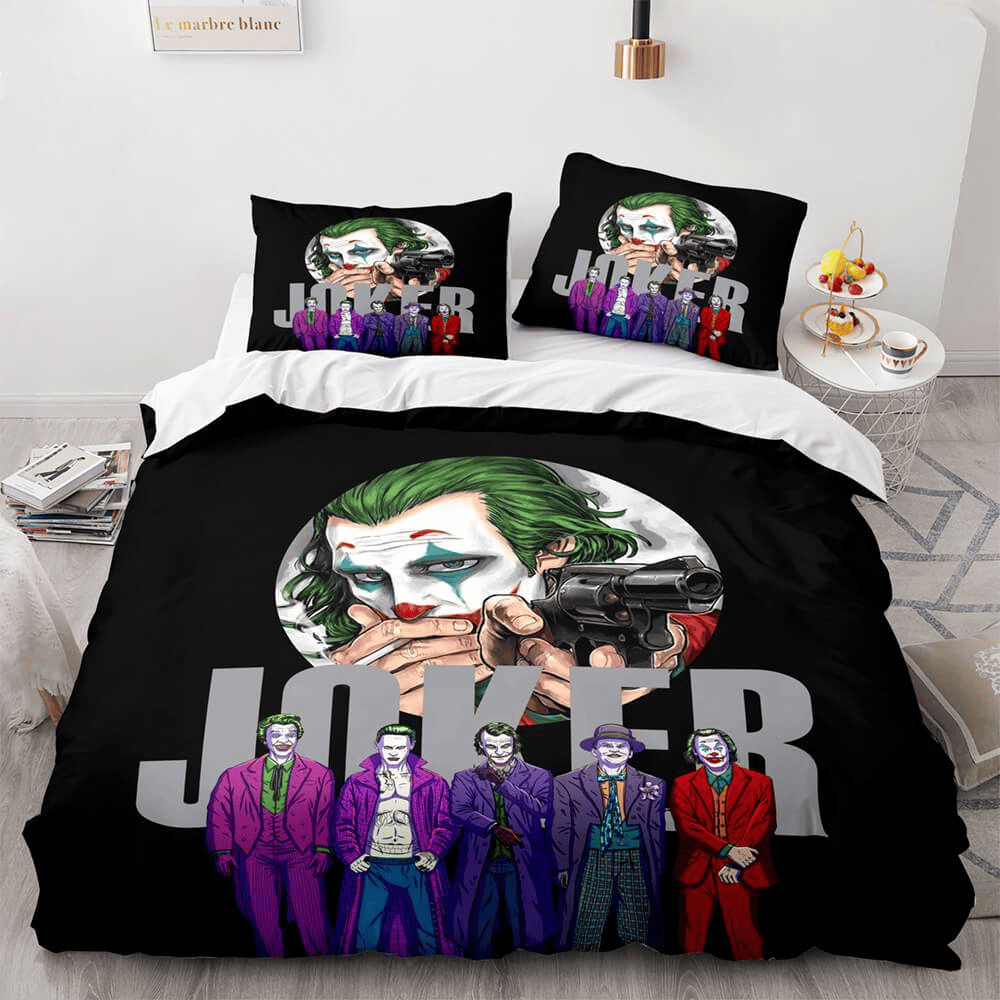 Joker Bedding Set Joker All Versions Graphic Duvet Covers Black Unique ...
