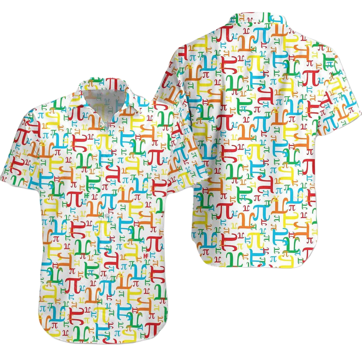 Pi Hawaii Shirt Pieces Of Pi Math Pattern Aloha Shirt Colorful Unisex ...