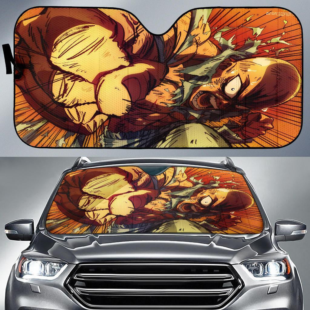 Unifinz One Punch Man Windshield Shade Saitama Serious Punch Car Sun S