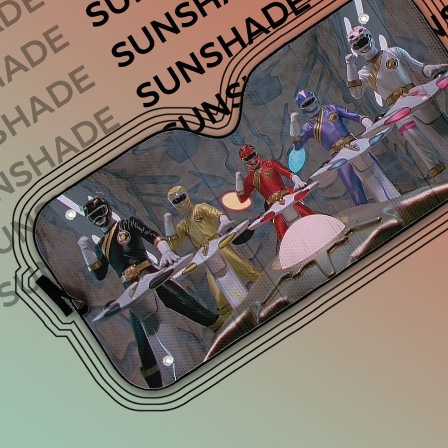 Unifinz Power Ranger Car Sun Shade Wild Force Cockpit Power Rangers Wi