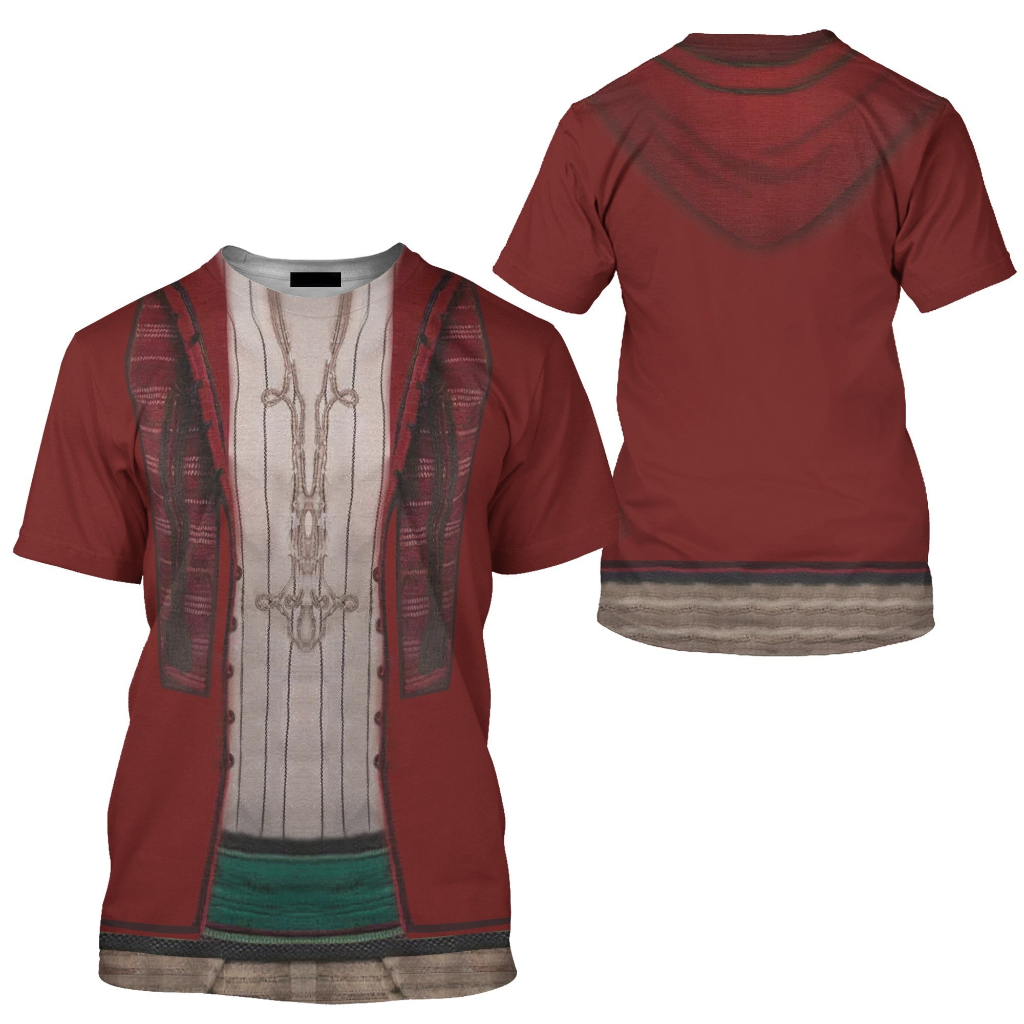 DN T-shirt Aladdin Live Action Costume T-shirt Red Unisex Adults New R ...