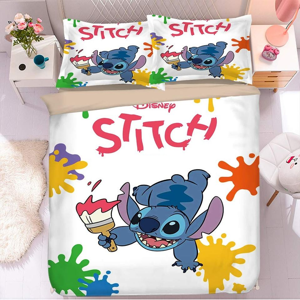 Lilo And Stitch Bedding Set Stitch And Water Color Duvet Covers Colorf ...