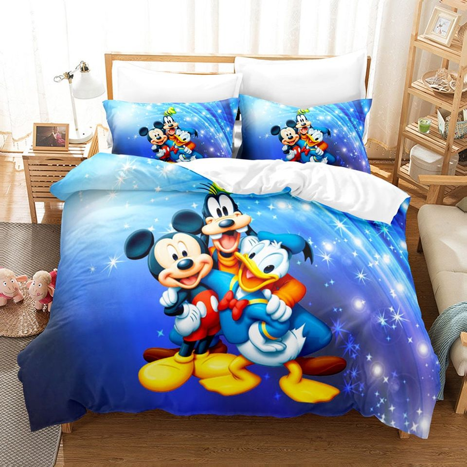 DN Bedding Set MM With Goffy And Donald Duck Duvet Covers Blue Unique ...