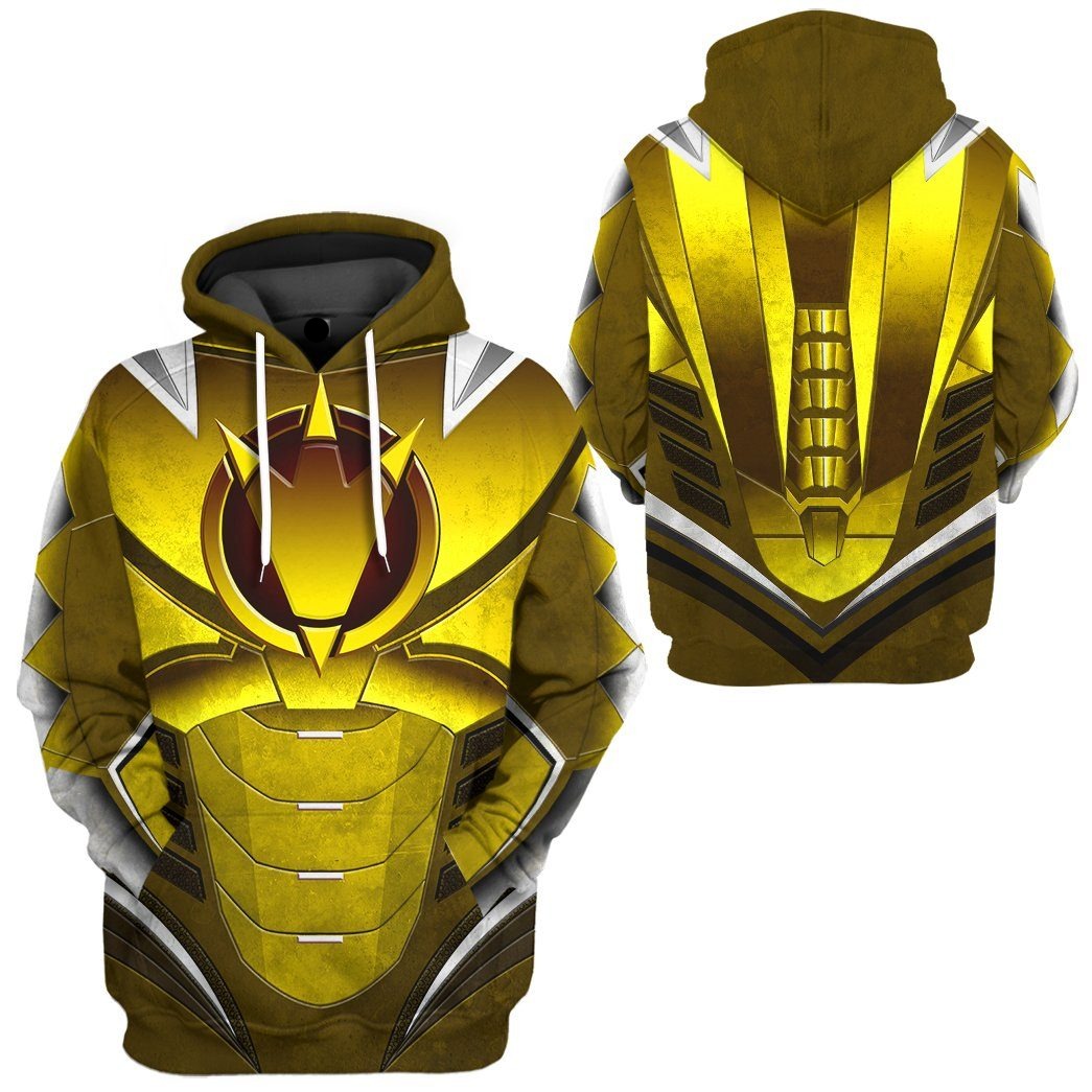 Power Ranger Hoodie Yellow Power Ranger Dino Thunder Hoodie Black Yell ...