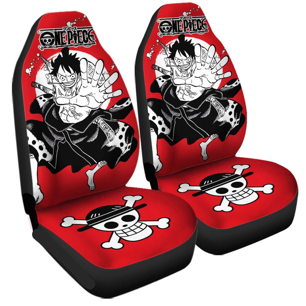 One Piece Car Seat Covers Monkey D Luffy Fighting Pose Seat Covers ...
