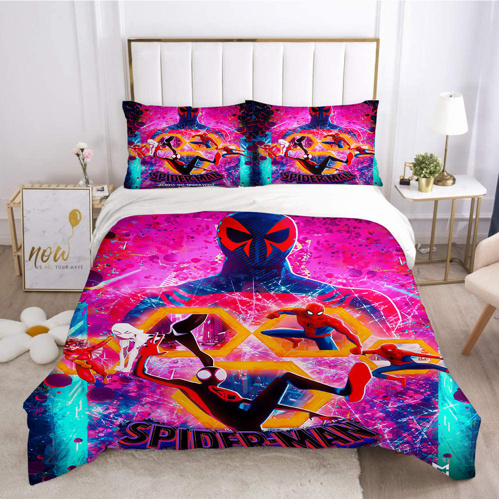 Spiderman Bedding Set MV The Spider Verse Gate Duvet Covers Colorful U ...
