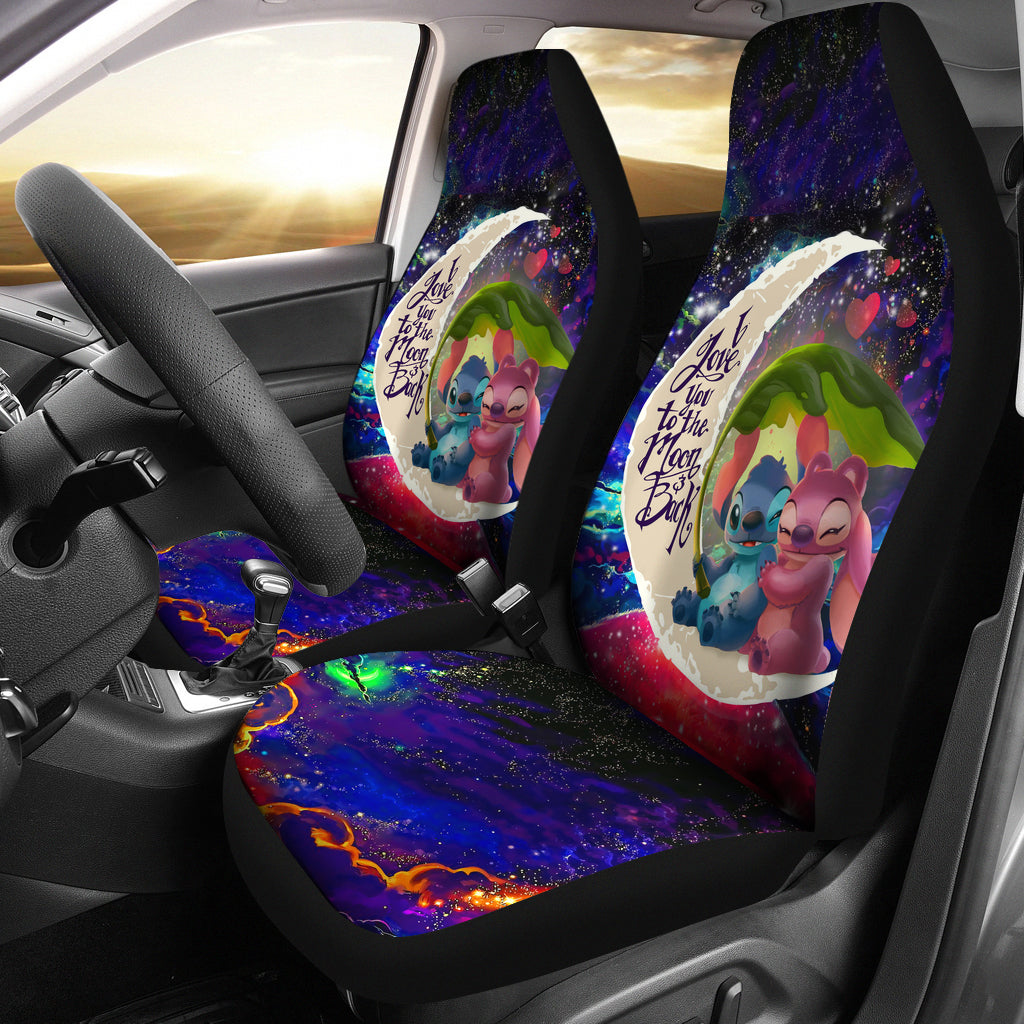 Stitch Car Seat Covers Stitch Angel Love You To The Moon Seat Covers ...