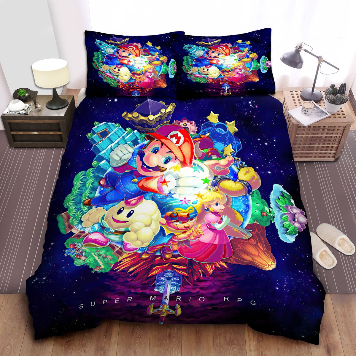 Mario Bedding Set Super Mario Rpg Graphic Duvet Covers Colorful Unique ...