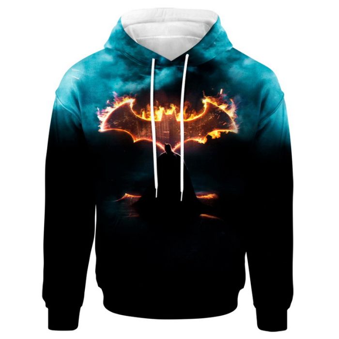 Batman Hoodie DC Batman Dark Knight Returns T-shirt Black Blue Unisex ...