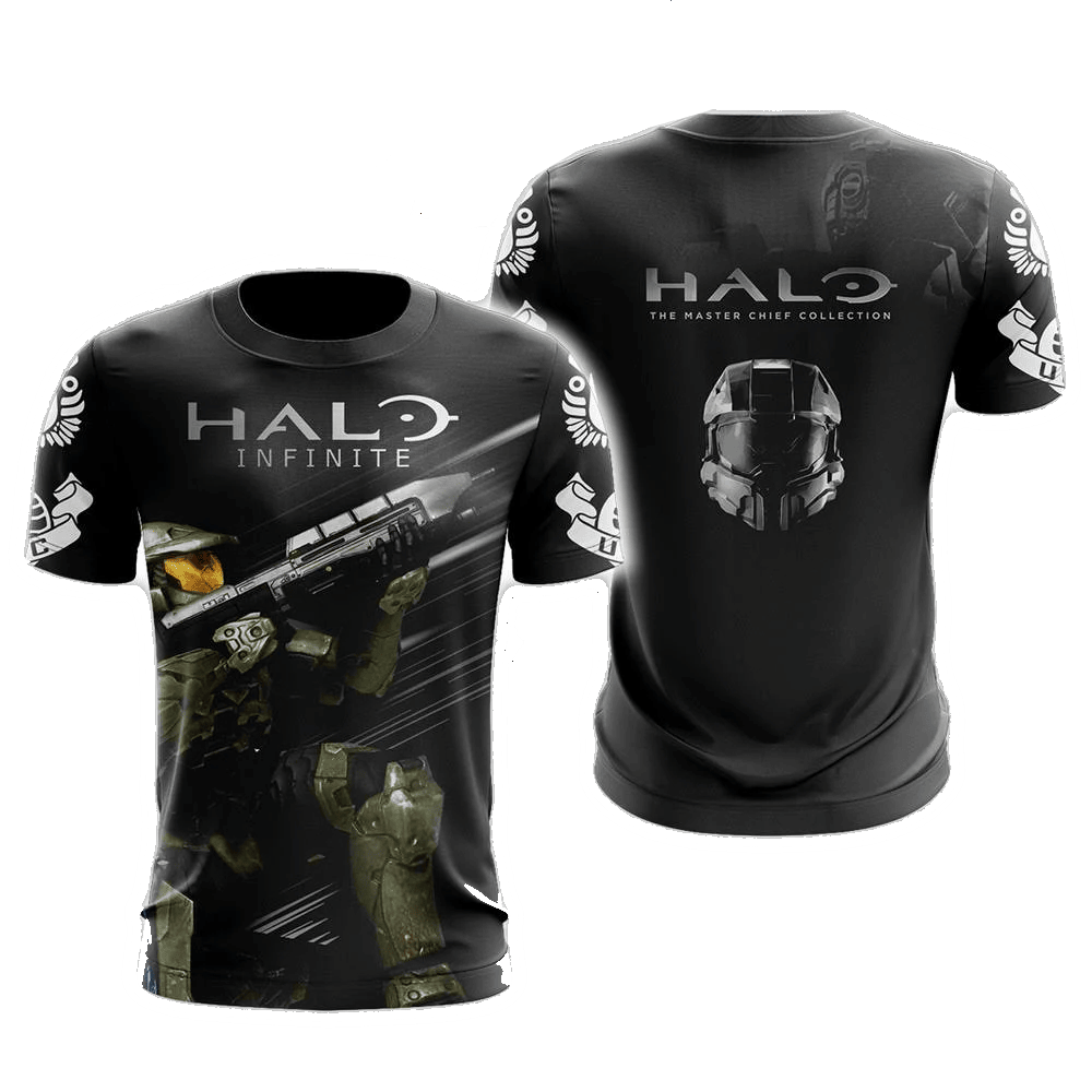 Halo T-shirt Halo Infinite Masterchief Helmet T-shirt Black Unisex ...
