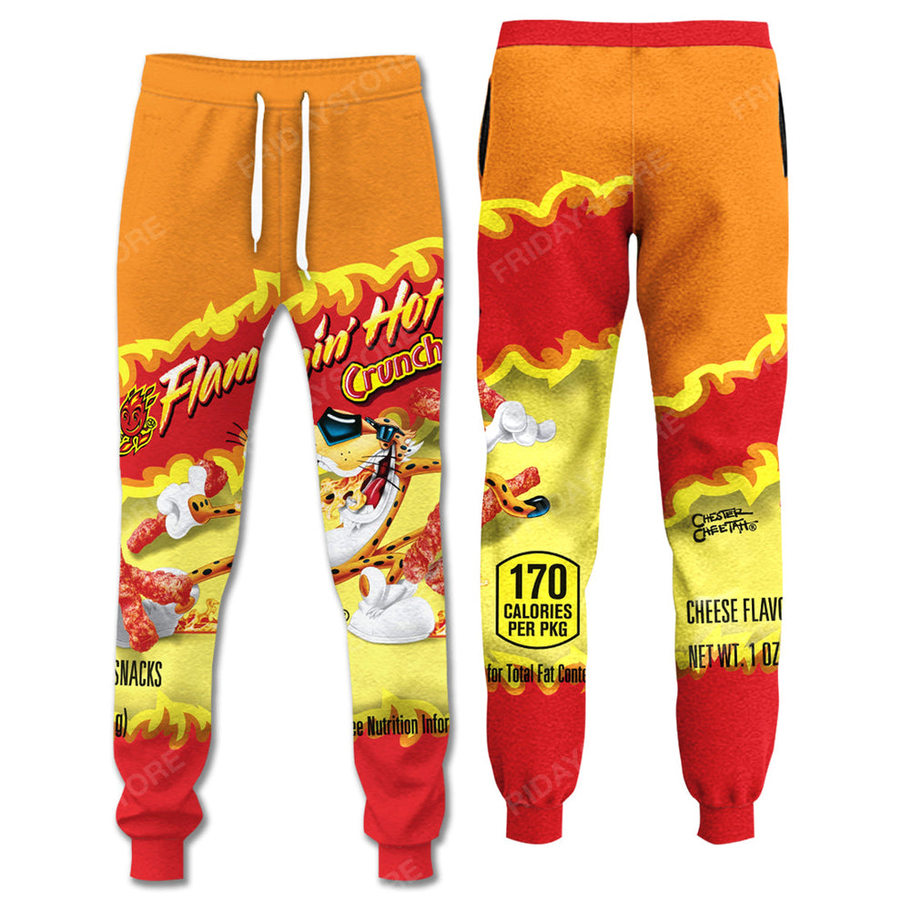 Unifinz Cheetos Pants Cheetos Flaming Hot Crunchy Joggers Adult Full S