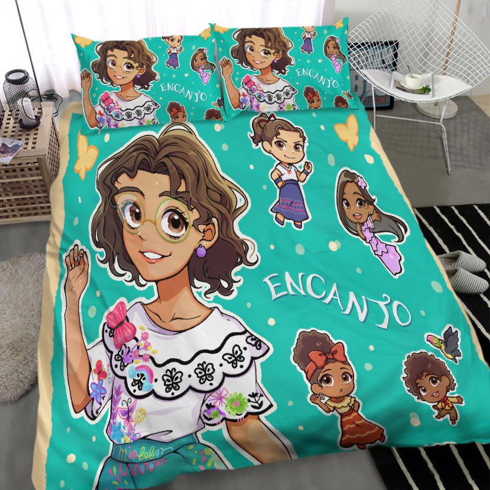 Encanto Bedding Set DN Encanto Chibi Anime Characters Duvet Covers Gre ...