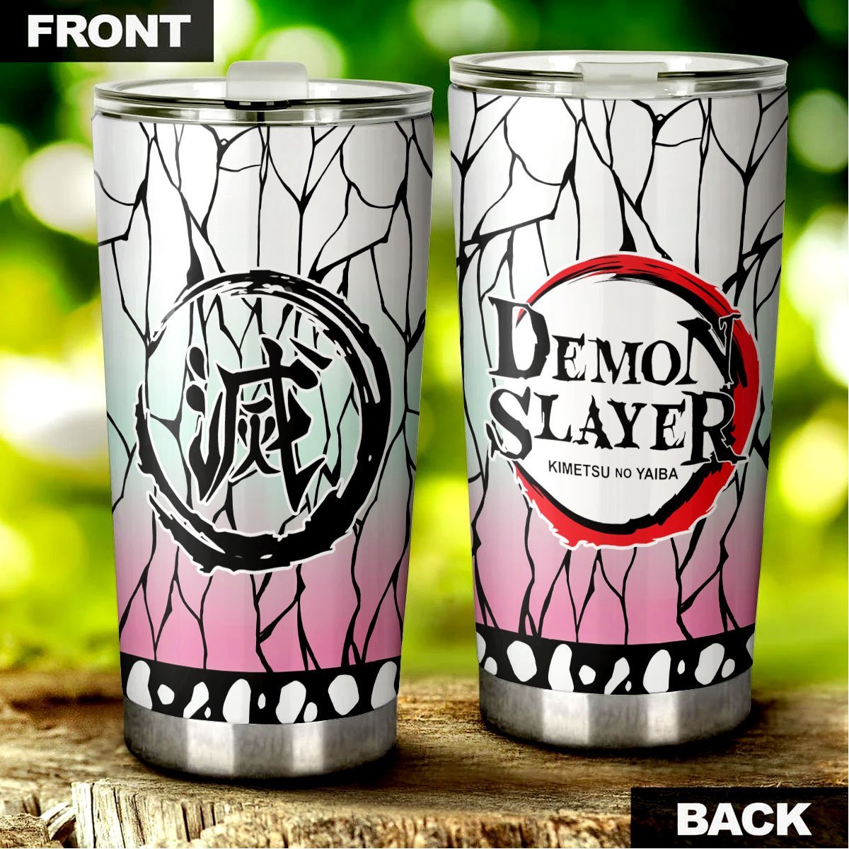 Unifinz Demon Slayer Tumbler 20 oz Shinobu Kocho Kimetsu No Yaiba Logo